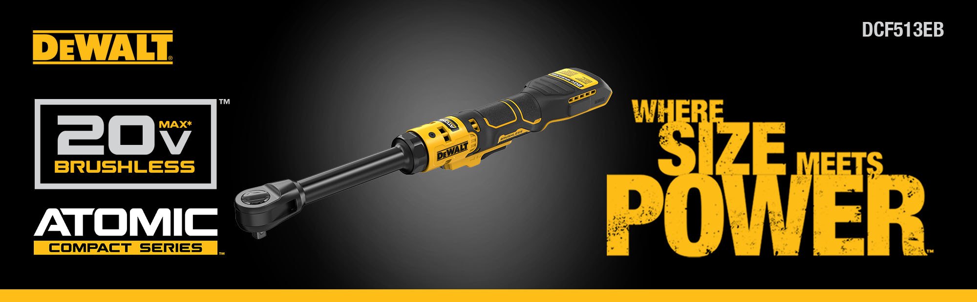 20V MAX* ATOMIC™ Brushless Cordless Extended Reach Ratchets – DEWALT